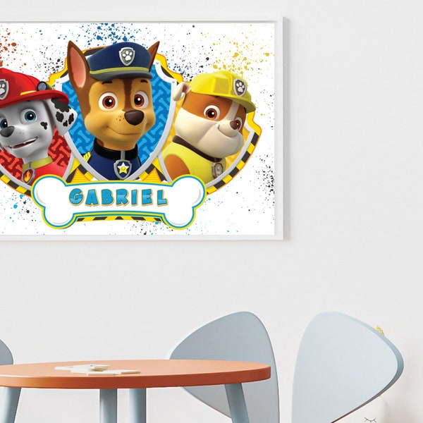 Paw Patrol Poster - Etsy UK