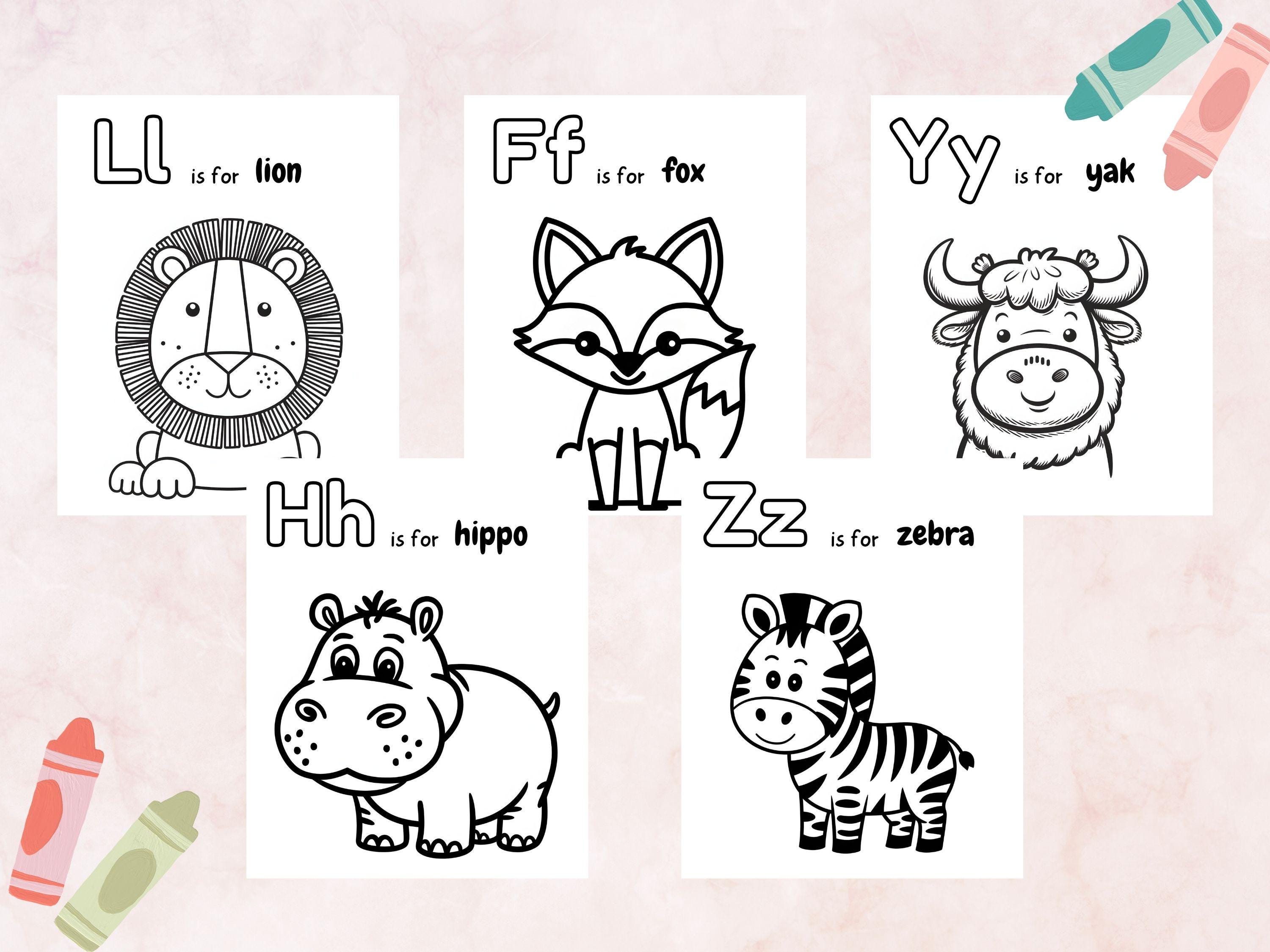 ABC Coloring Book Pages, Alphabet Coloring PDF, Preschool Coloring ...
