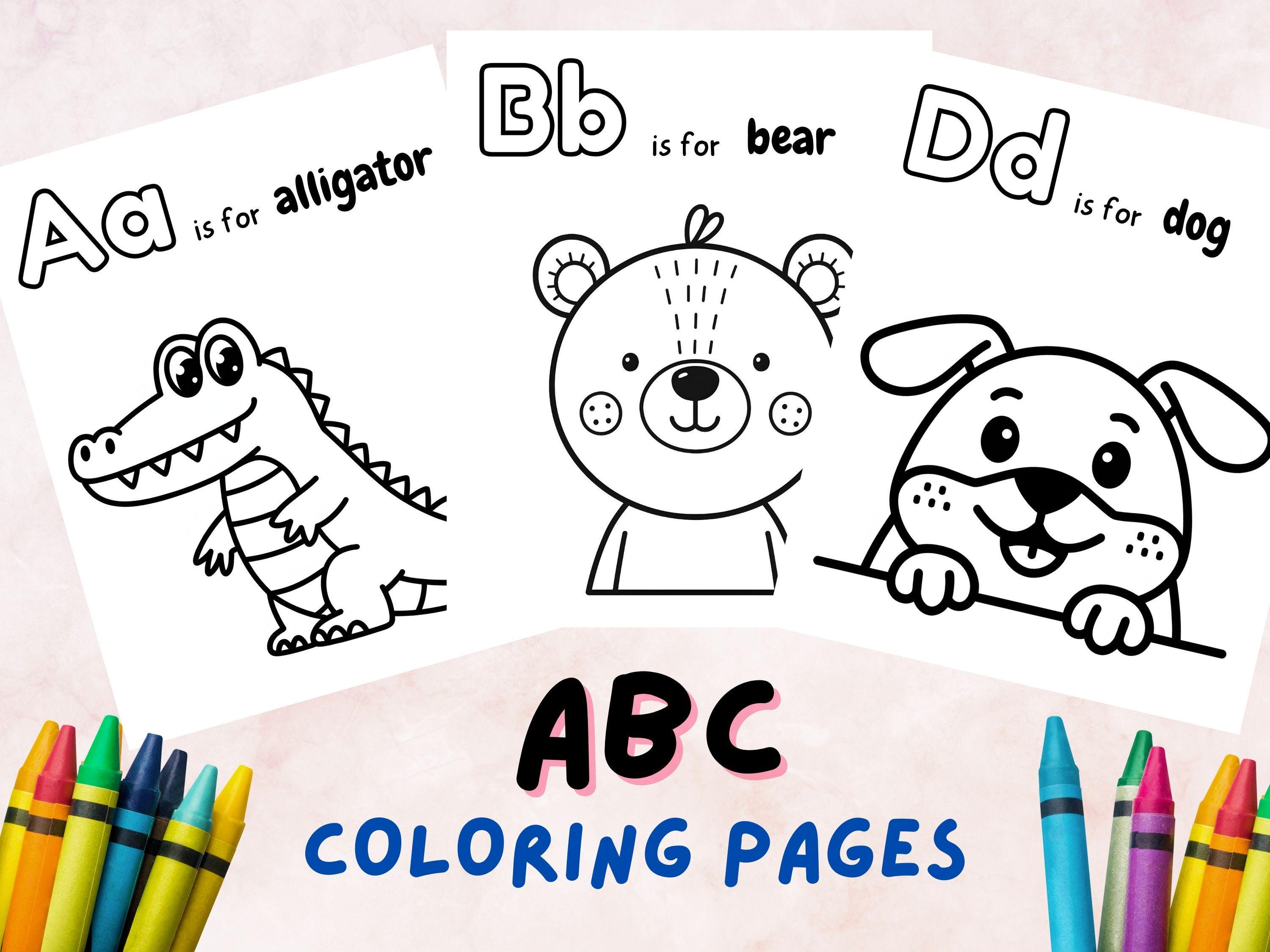 ABC Coloring Book Pages, Alphabet Coloring PDF, Preschool Coloring ...