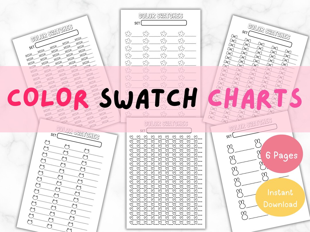 Color Swatch Charts, Marker Test, Alcohol Markers, Coloring Pages PDF ...