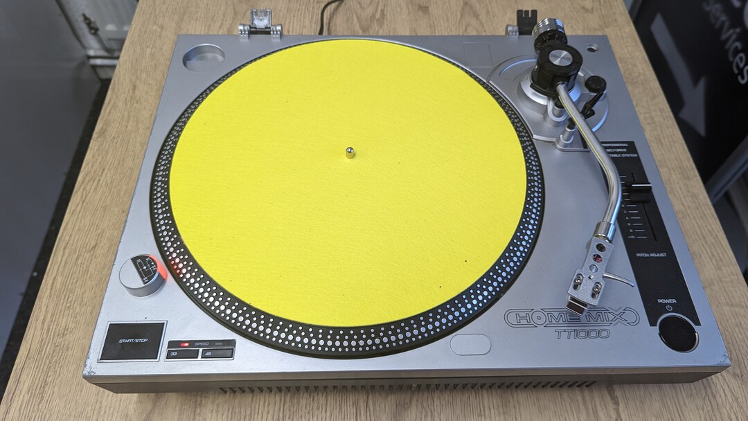 Pure Yellow Felt Slipmat - 12-inch LP Vinyl DJ Pro Turntable Slip Mat ...