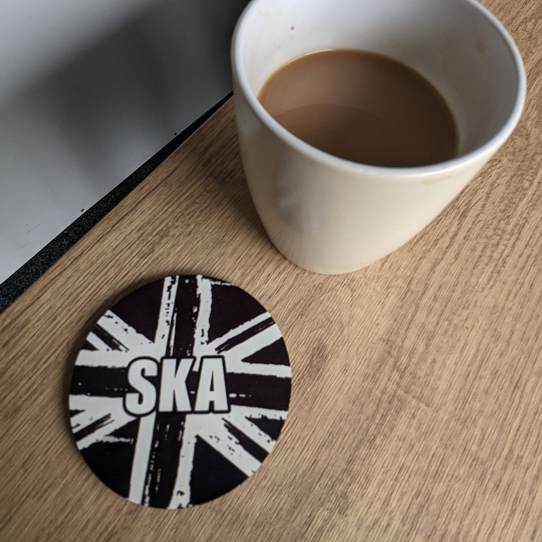 Ska Coaster | Black Union Jack Coaster for Home Decor, Unique Gift for ...