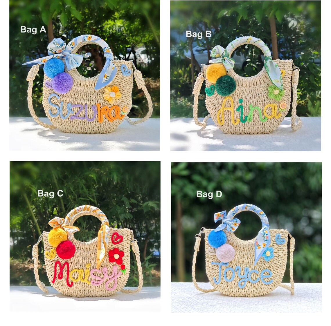 Personalized Straw Beach Bag: Custom Name, Bridal Shower Gift - Etsy