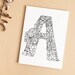 Floral Alphabet Coloring Pages for Adults and Kids | Complete Alphabet ...