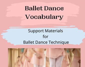 Jazz Dance Vocabulary Materials | Support Materials for Jazz Technique ...