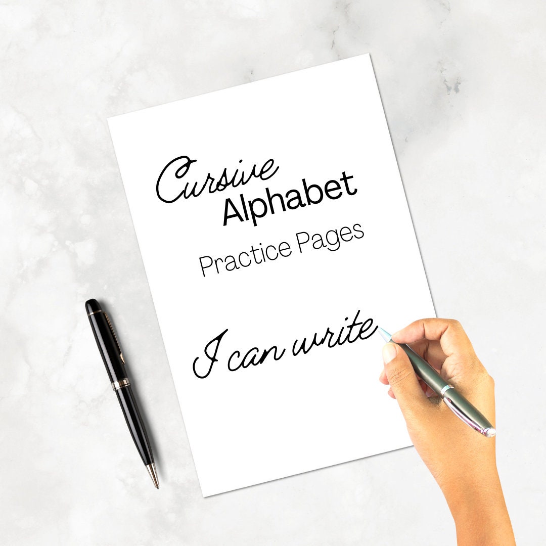 Cursive Handwriting Practice Pages | Cursive Alphabet for Adults and ...