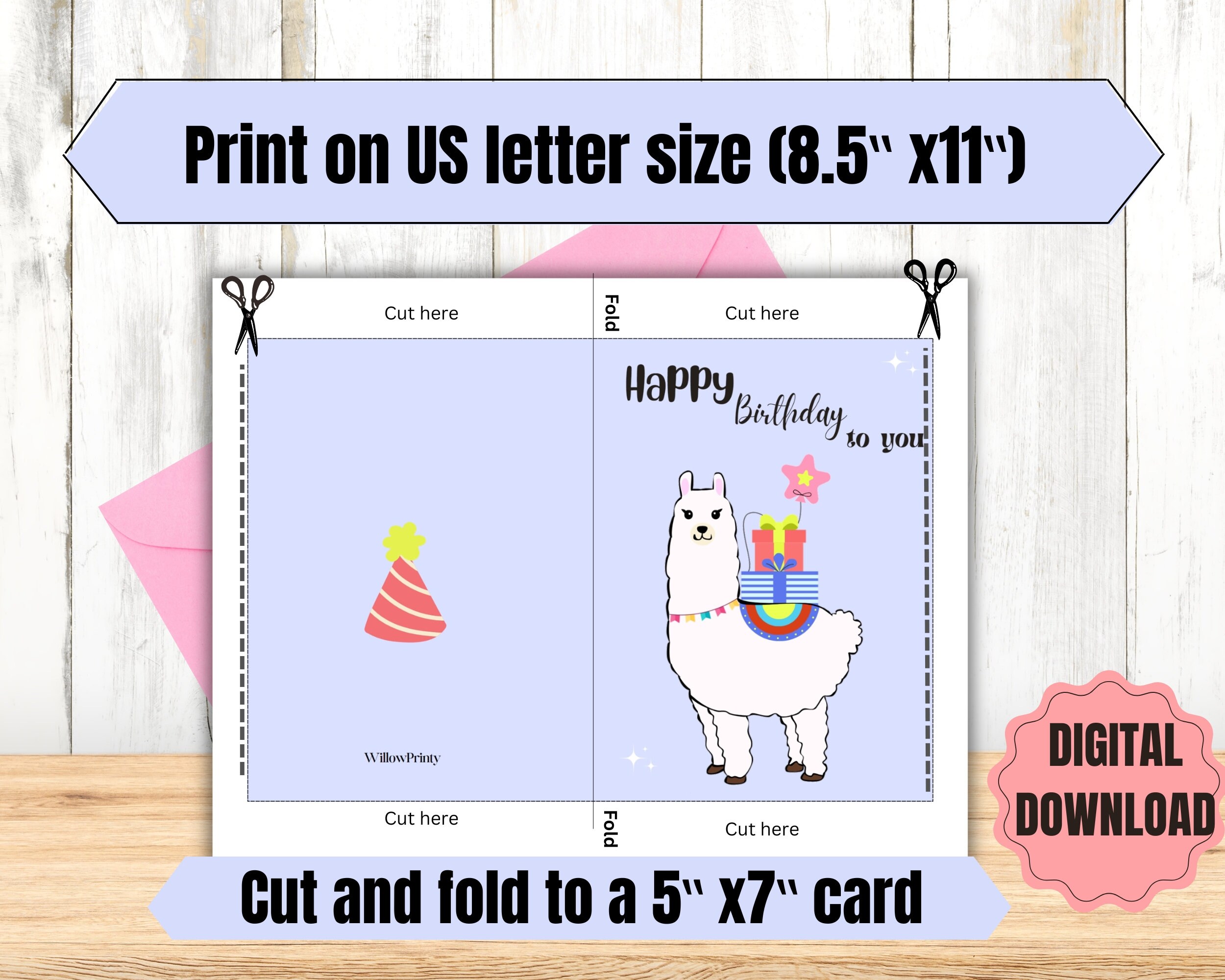 Alpaca Happy Birthday Happy Birthday Alpaca Card Birthday - Etsy