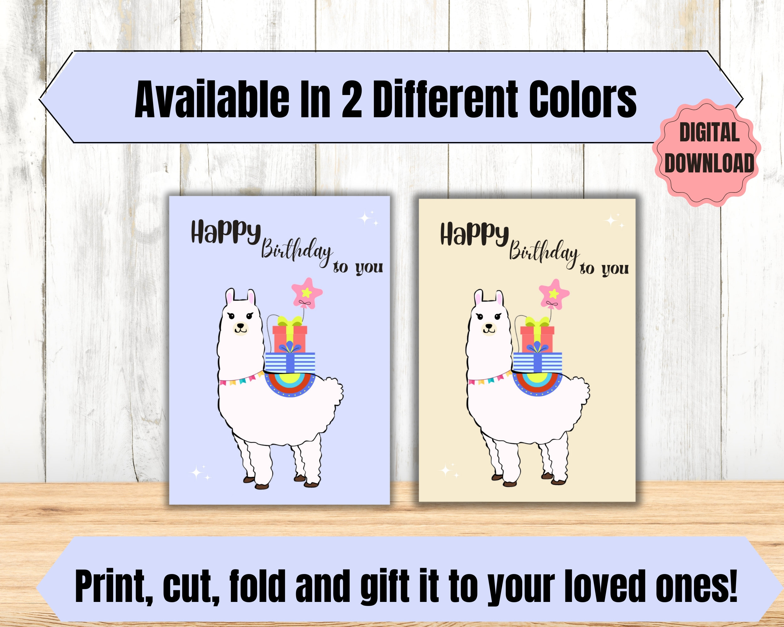 Alpaca Happy Birthday Happy Birthday Alpaca Card Birthday - Etsy