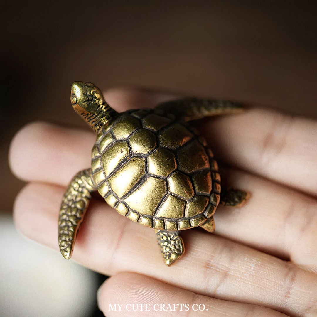 Mini Turtle Bronze Statue Sea Animal Statue Cute Turtle - Etsy