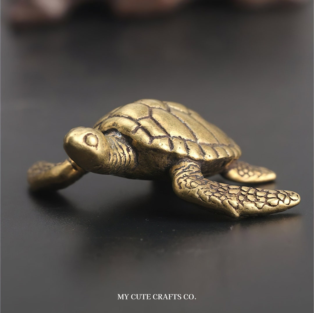 Mini Turtle Bronze Statue Sea Animal Statue Cute Turtle - Etsy