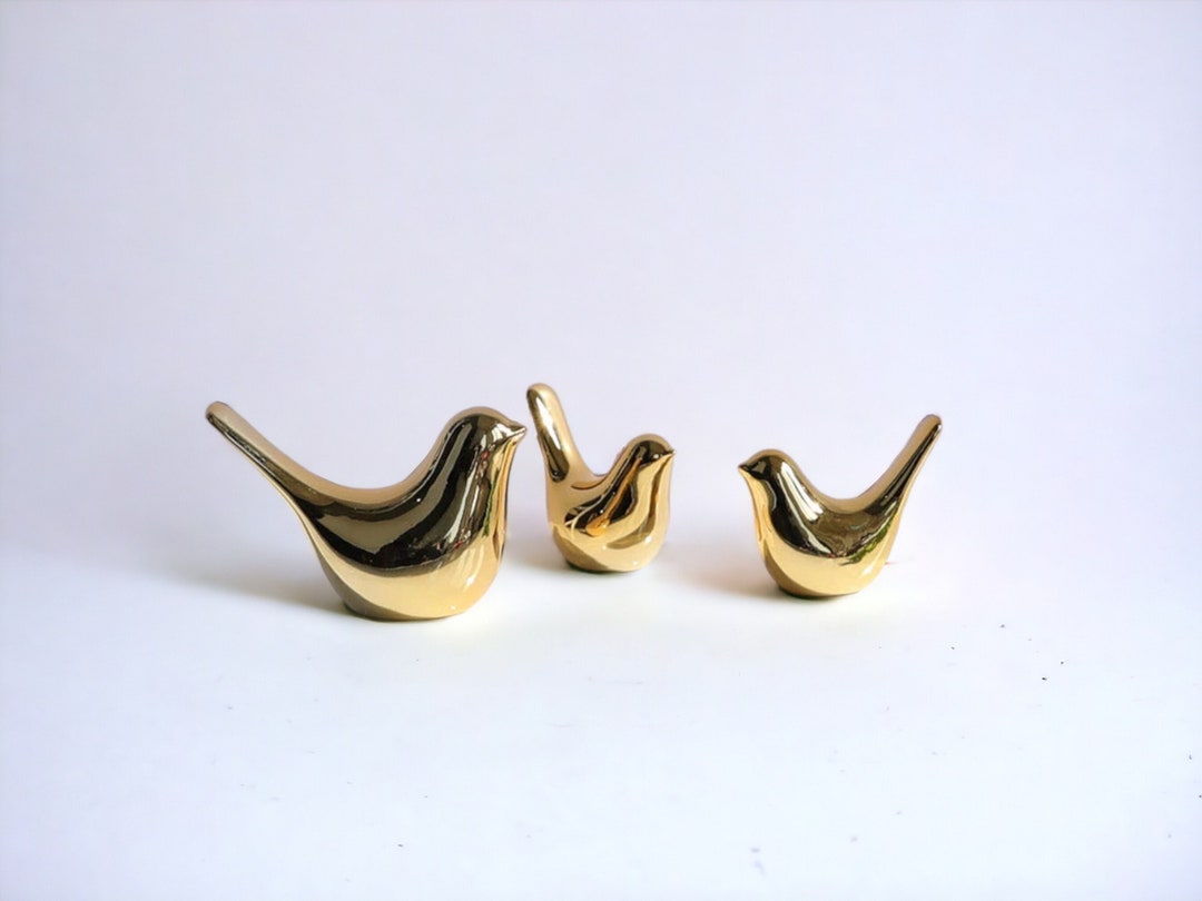 Bird Golden Statue, Minimalist Bird Statue, Silver Bird Statue, Gold ...