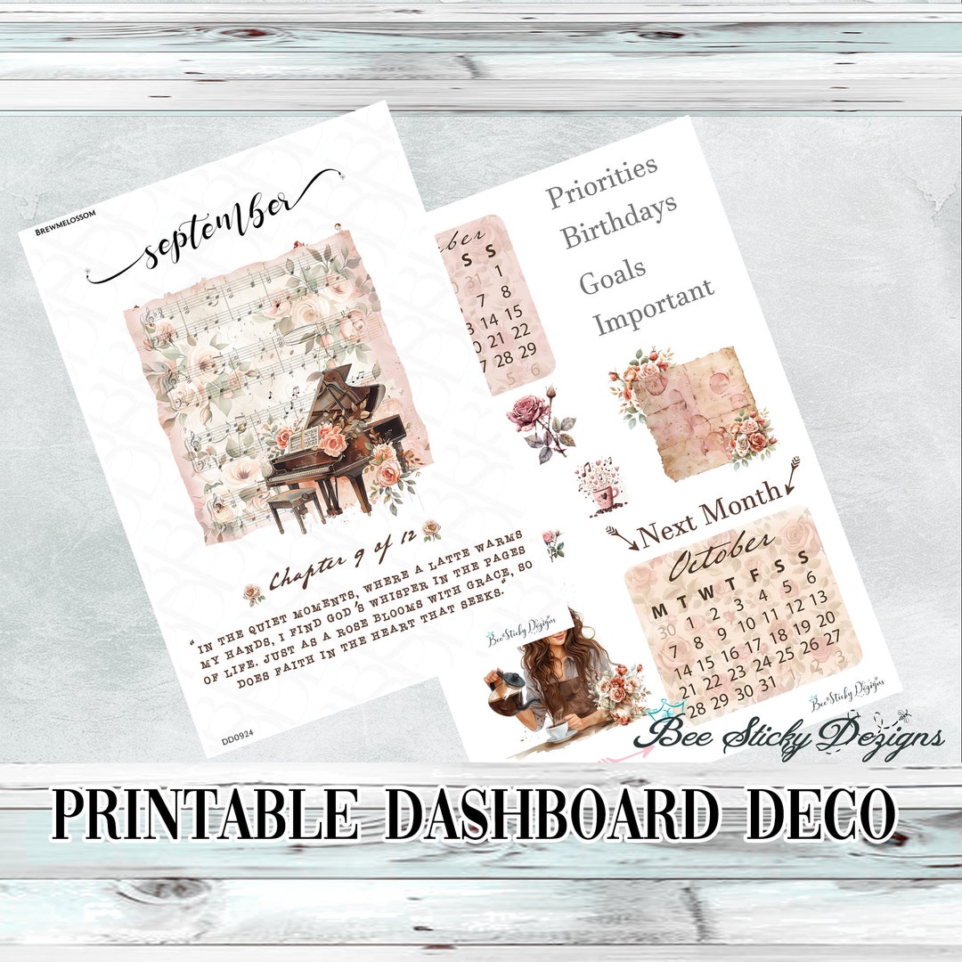 Dashboard Deco Collection September Intro Planner Sticker Kit Any ...