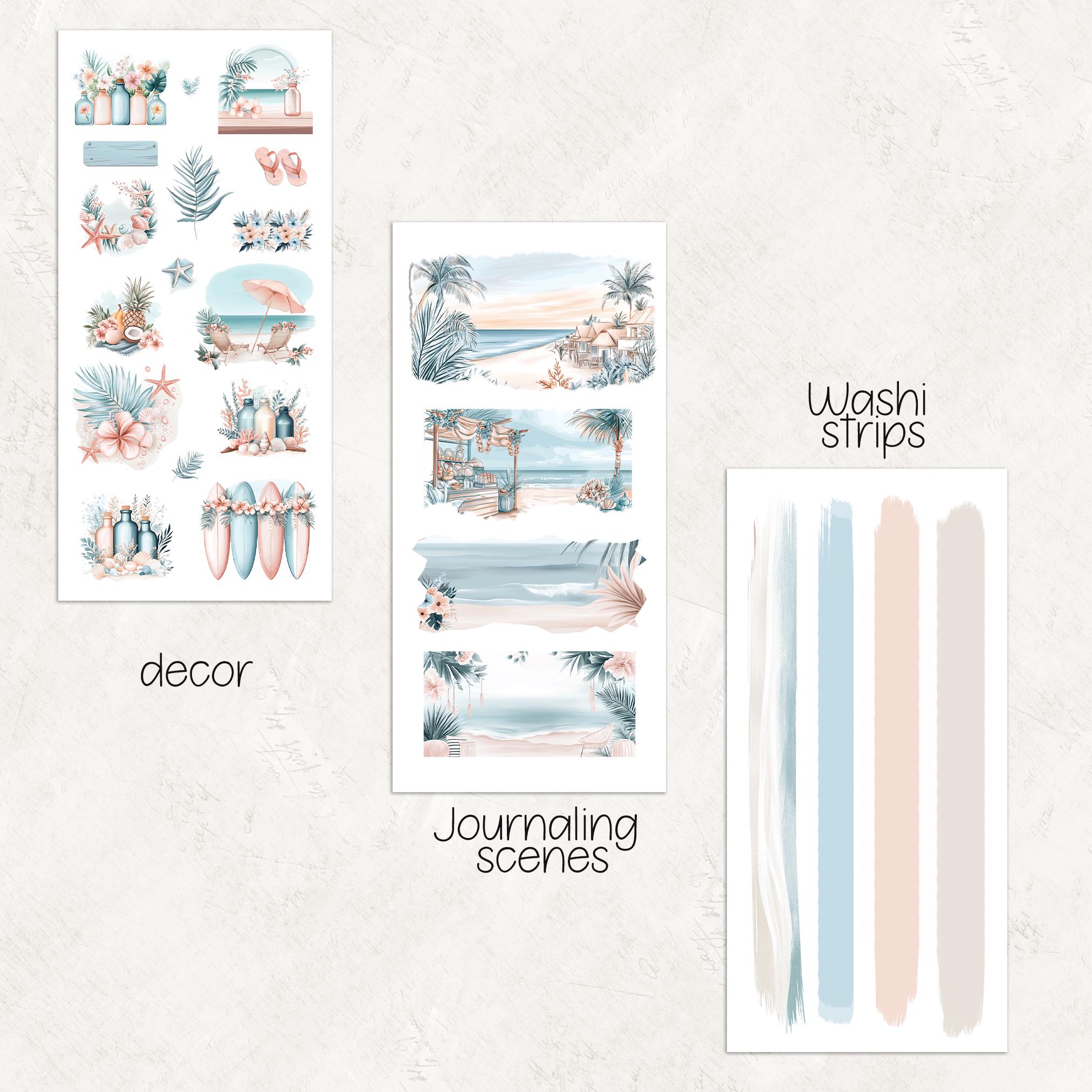 Printable Decorative Journaling Bundle: Summer Vibes, Seazy Breezy ...