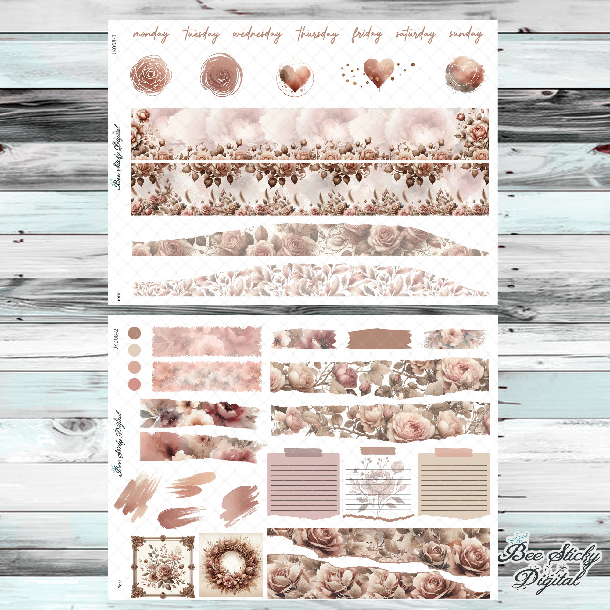Printable Digital Download Journaling Sticker Kit Victorian Vintage ...