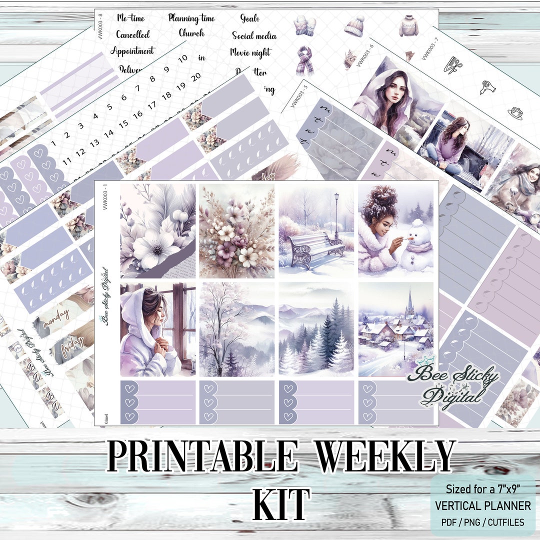 Winter Sweater Weather Digital Download Printable Planner Stickers ...