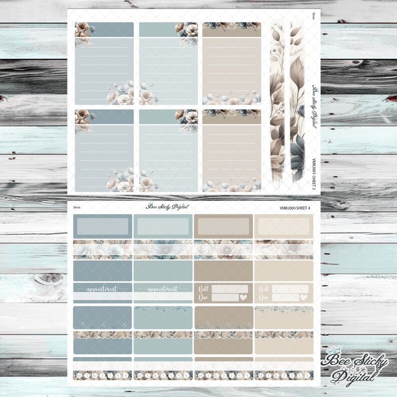 Printable January Monthly Kit, January Sticker Kit, Printable Planner ...