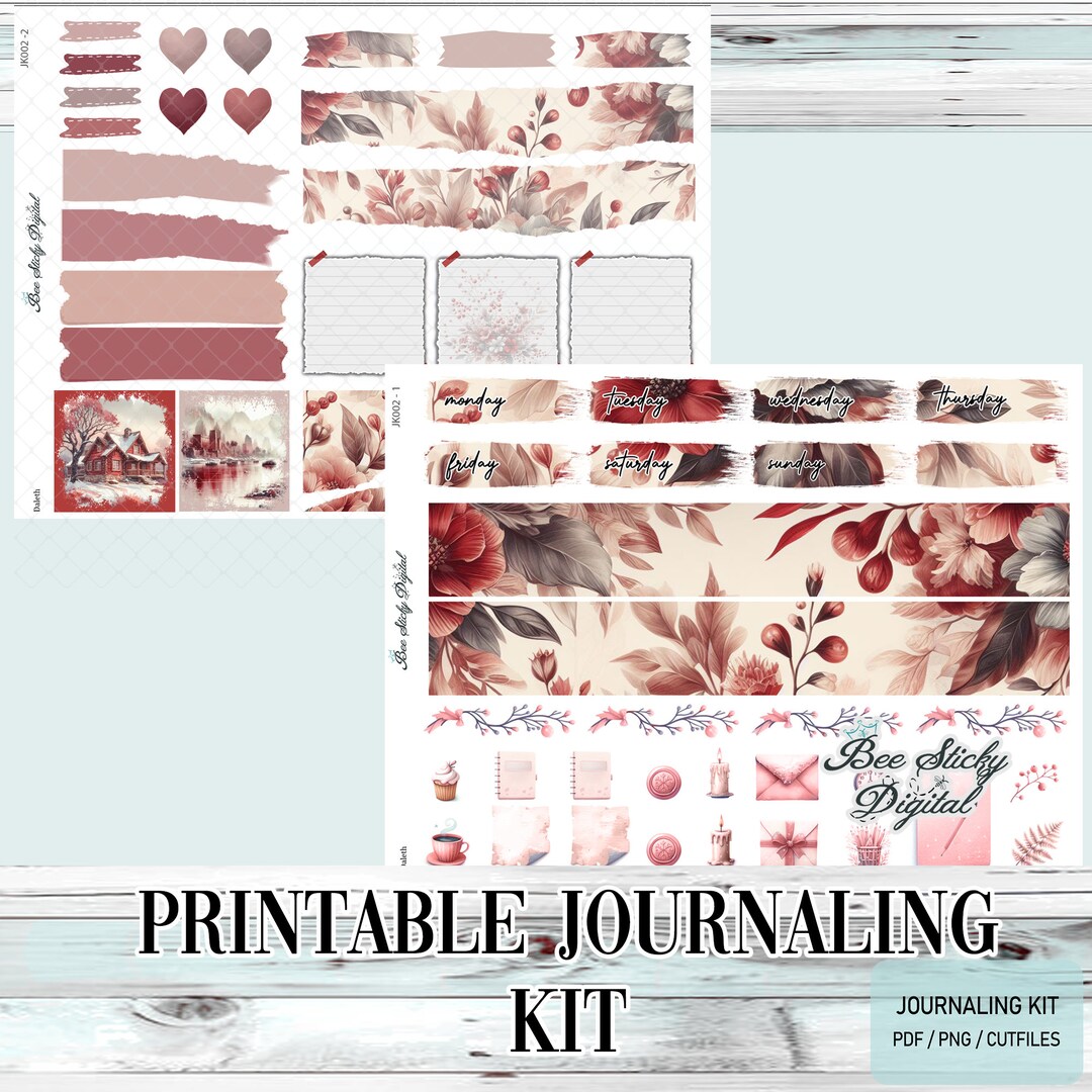 Printable Digital Download Journaling Sticker Kit Winter Sweater ...