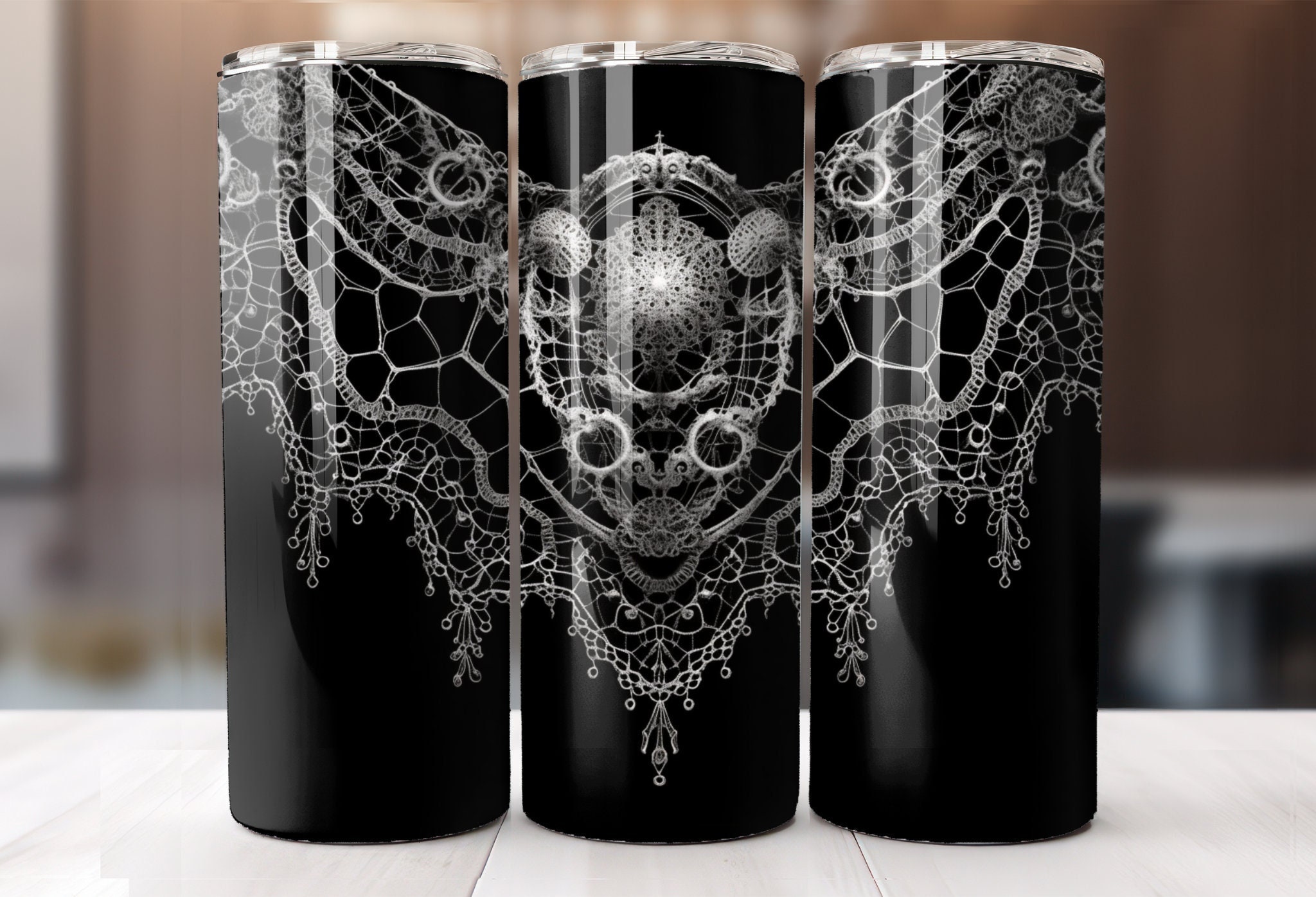 Gothic Lace Tumbler Wrap Design for 20 Oz Skinny Tumbler Wrap Seamless ...