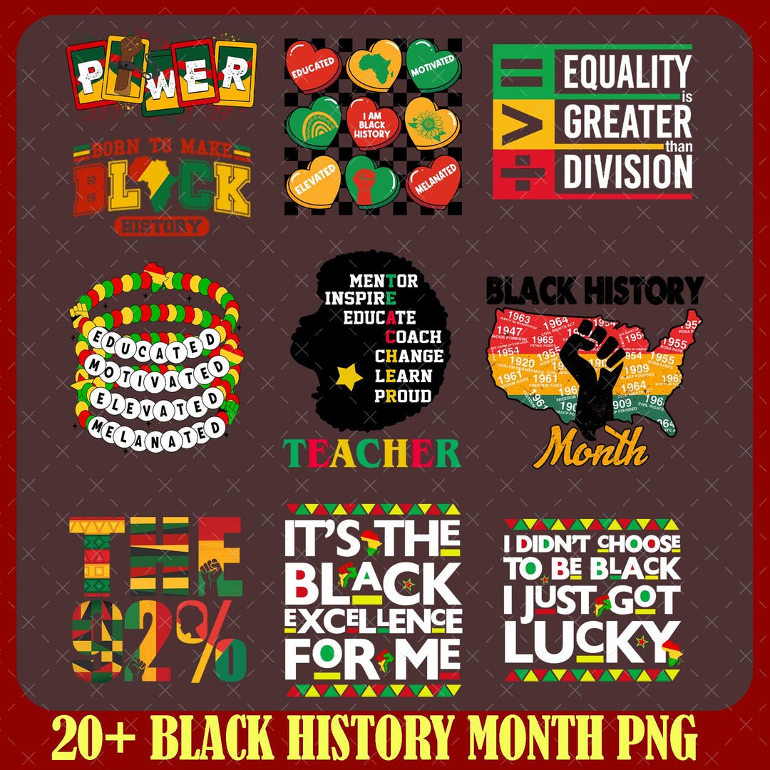 20+ Black History Month Png Bundle, Juneteenth Png Bundle, Black People ...