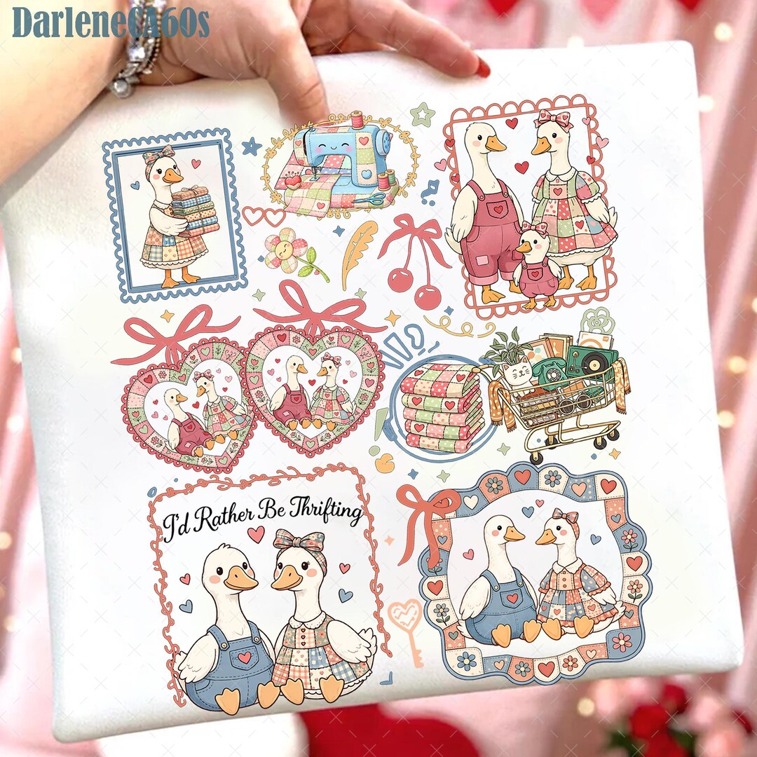 Cottage Core Oval Frame Goose PNG, Floral Coquette Spring Grandma Goose ...