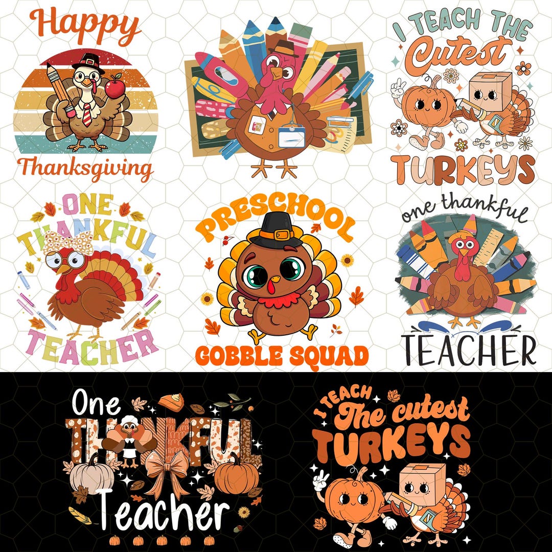 I Teach the Cutest Turkeys in the Flock Bundle Png, Teacher ...
