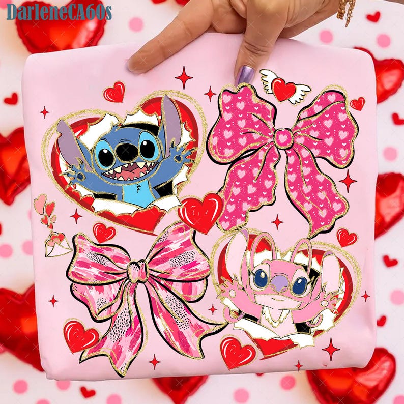 Valentine Cartoon Alien Coquette PNG, Pink Valentine Cartoon Character ...