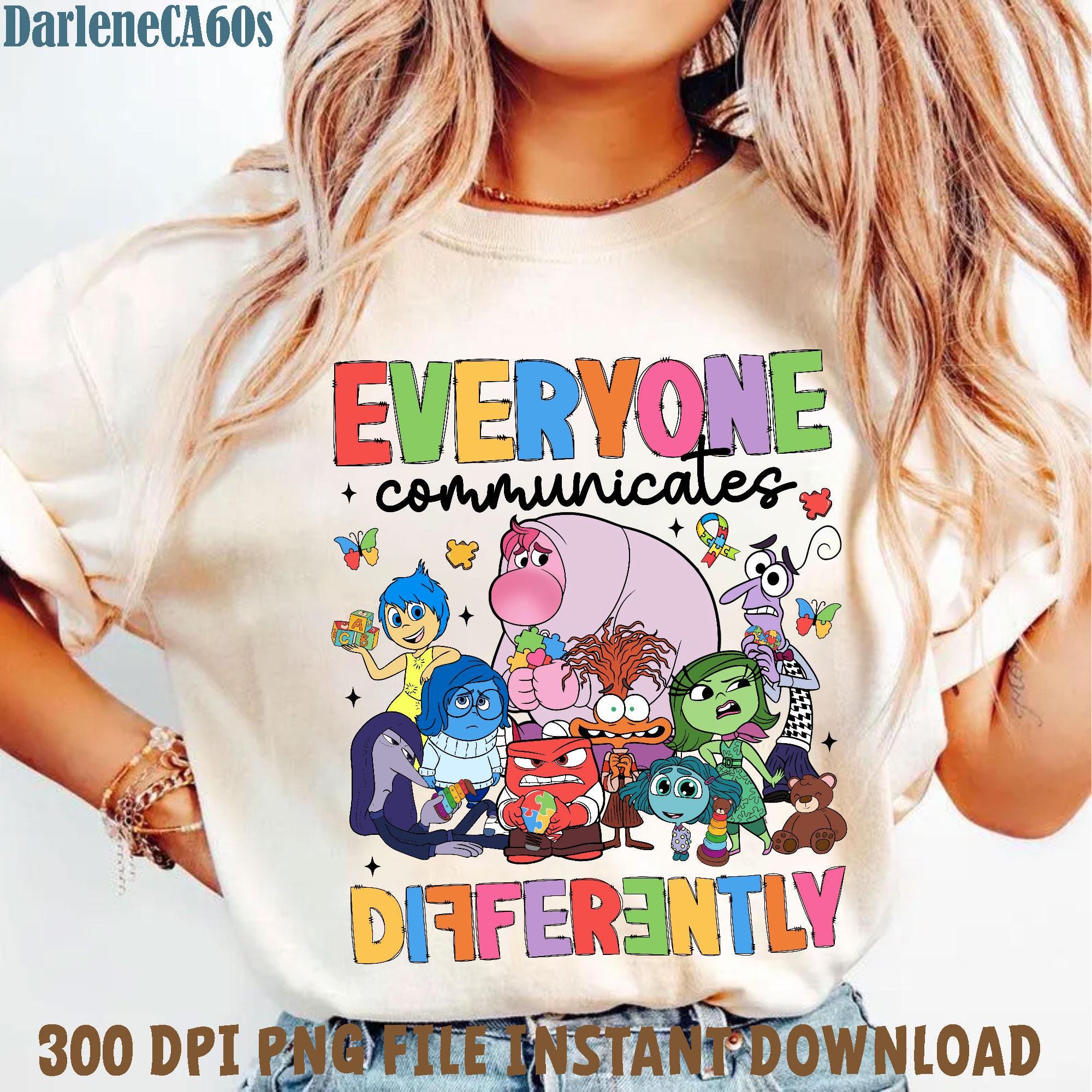 Everyone Communicates Differently Inside Out PNG, Autism Awareness Png ...