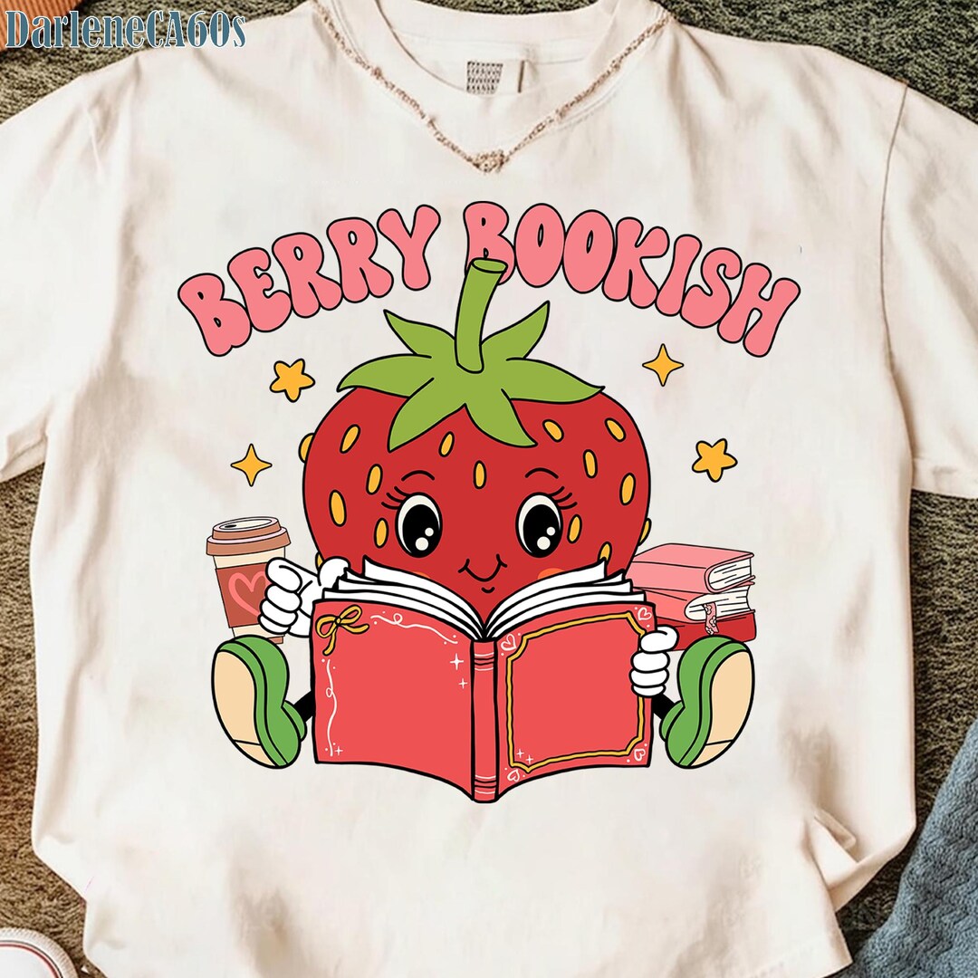 Berry Bookish Png, Strawberry Reading Books Png, Reading Summer Png ...