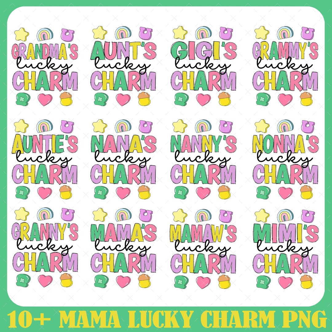 10 Family Lucky Charm St Patricks Day Bundle, Lucky Mama Bundle ...
