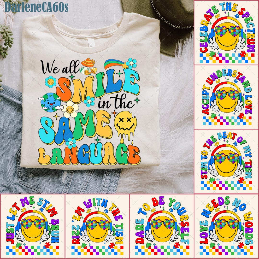 10+ Smiley Face Autism Bundle Png, Autism Png Bundle, Autism Png ...