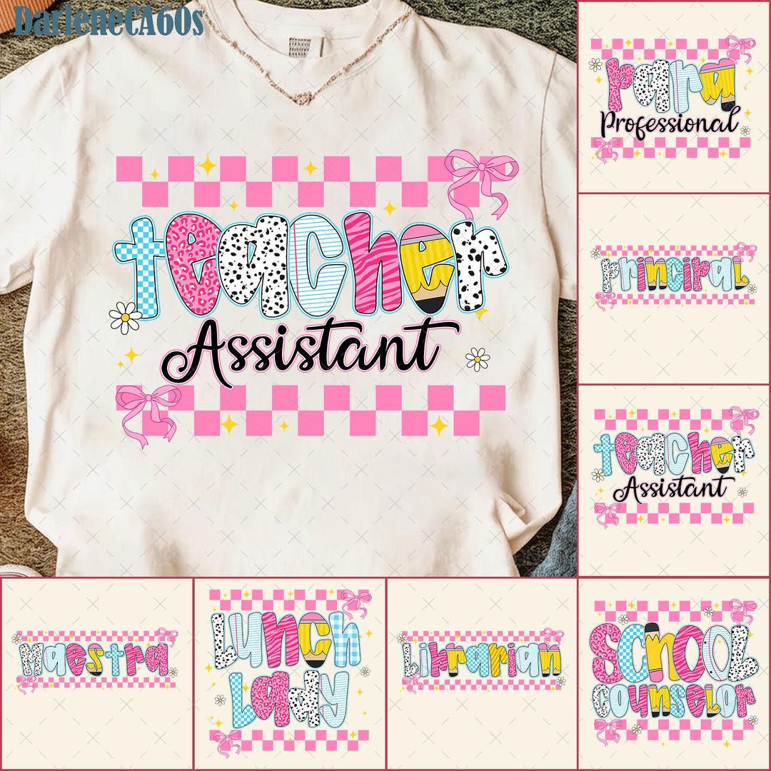 Back to School Bundle Png, Teacher Assistant Png, Para Professional ...