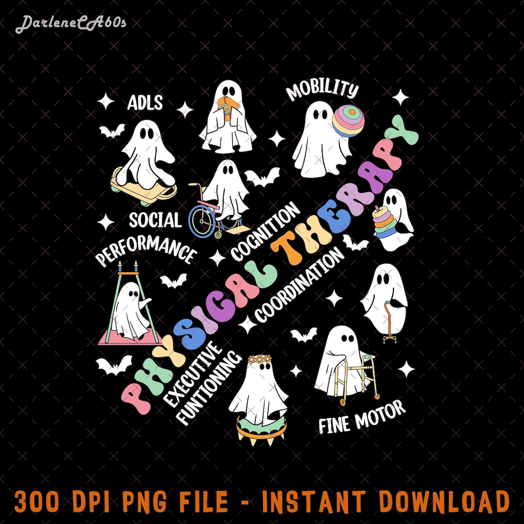 Halloween Physical Therapy Png, Spooky Mental Health Matter, PT Spooky ...