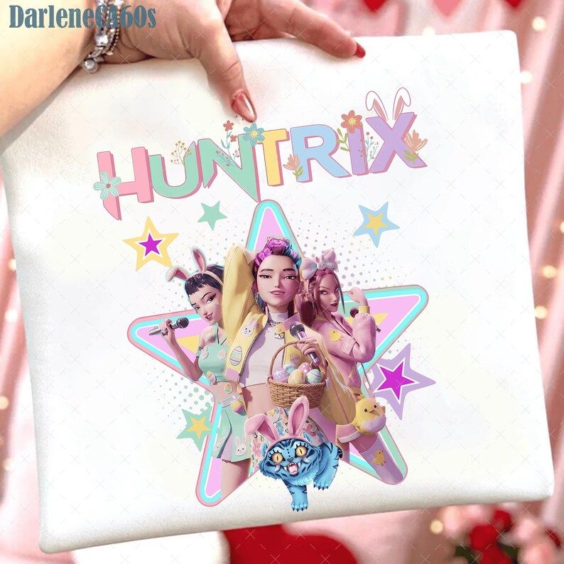 Easter Huntrix PNG, 100 Days of School Cartoon Design, Girl Band K-pop ...