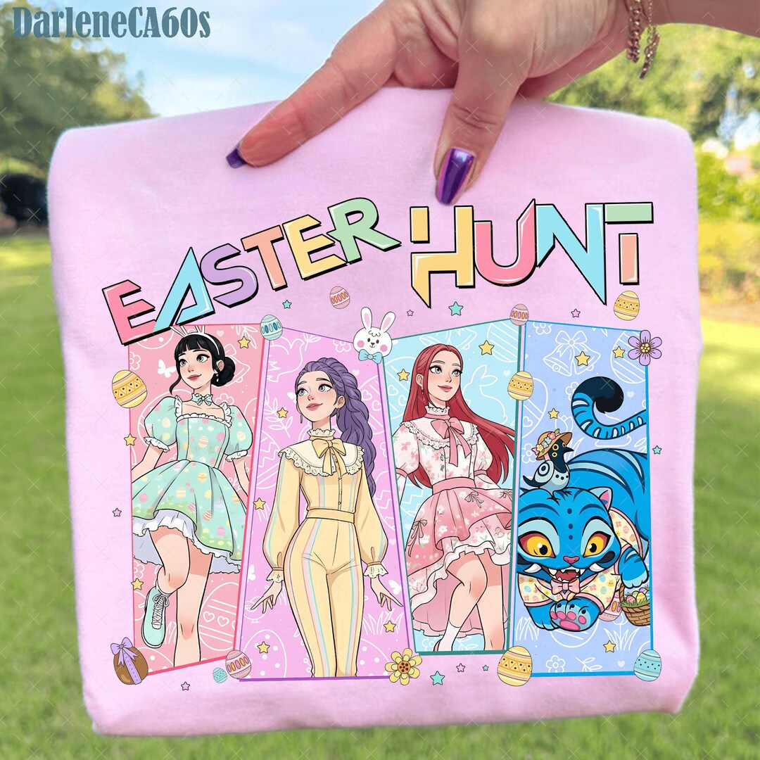 Easter K-pop Huntrix Png, Chillin With My Bunnies Kpop Demon Hunters ...