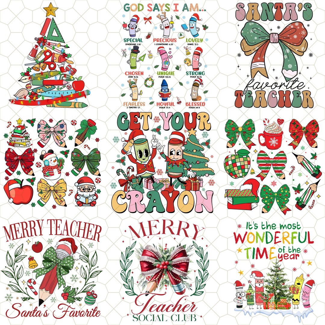 Crayon Christmas Tree Png Bundle, Christmas Gift, Christmas Crayon Png ...