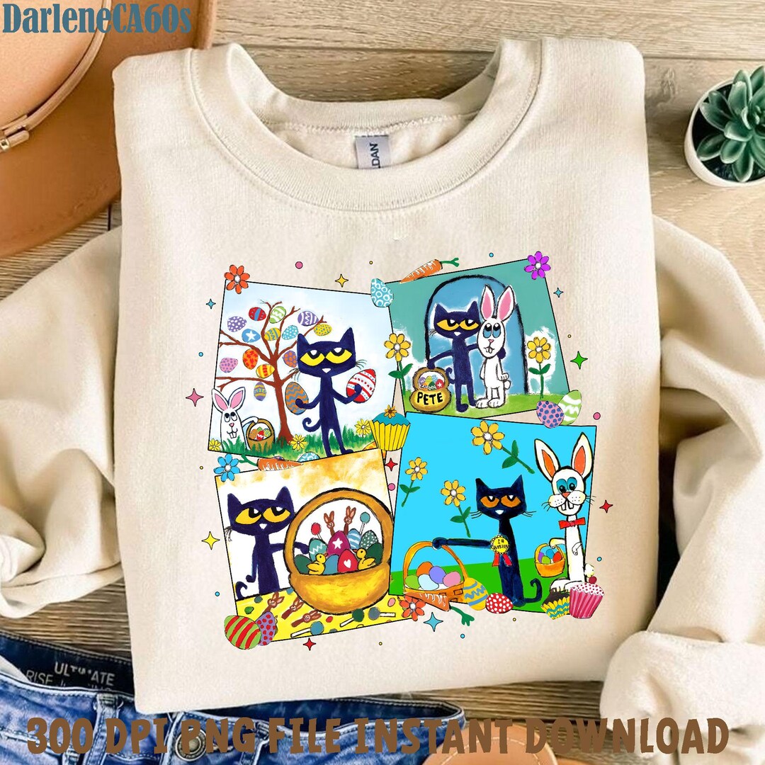 Pete the Cat Easter Egg Bunny Png, the Pete Cat Png, Children Book ...
