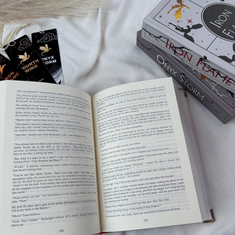 The Empyrean Series Books, Rebecca Yarros Hardcover, Fourth Wing Iron ...