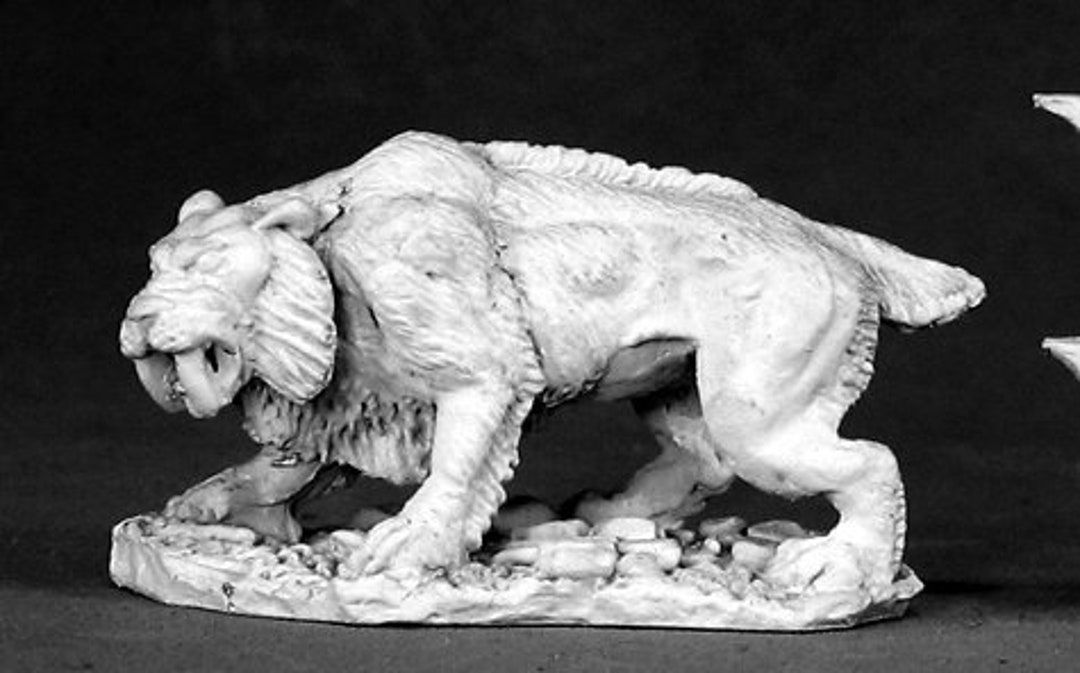 Sabertooth Tiger D&D Frostgrave Pathfinder Metal RPG Fantasy Miniature ...
