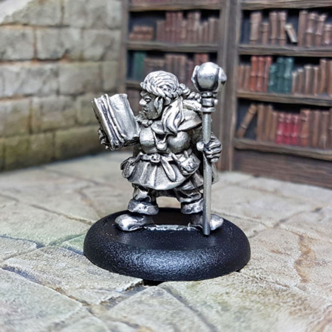 Female Dwarf Wizard - D&D - Frostgrave - Pathfinder - Metal RPG Fantasy Miniature 28 - 32mm ...