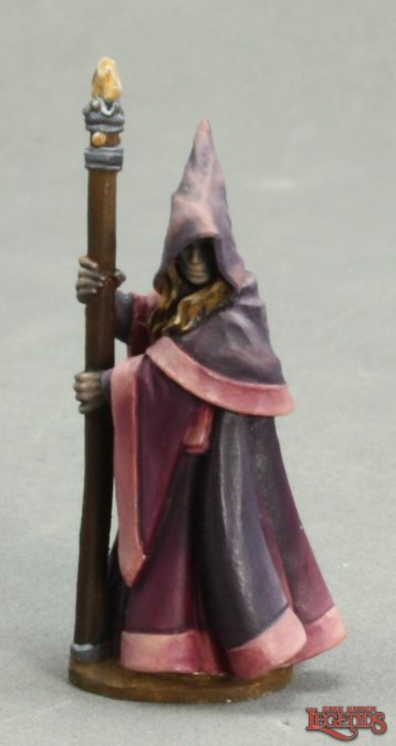 Male Elf Wizard With Staff D&D Frostgrave Pathfinder Metal RPG Fantasy ...