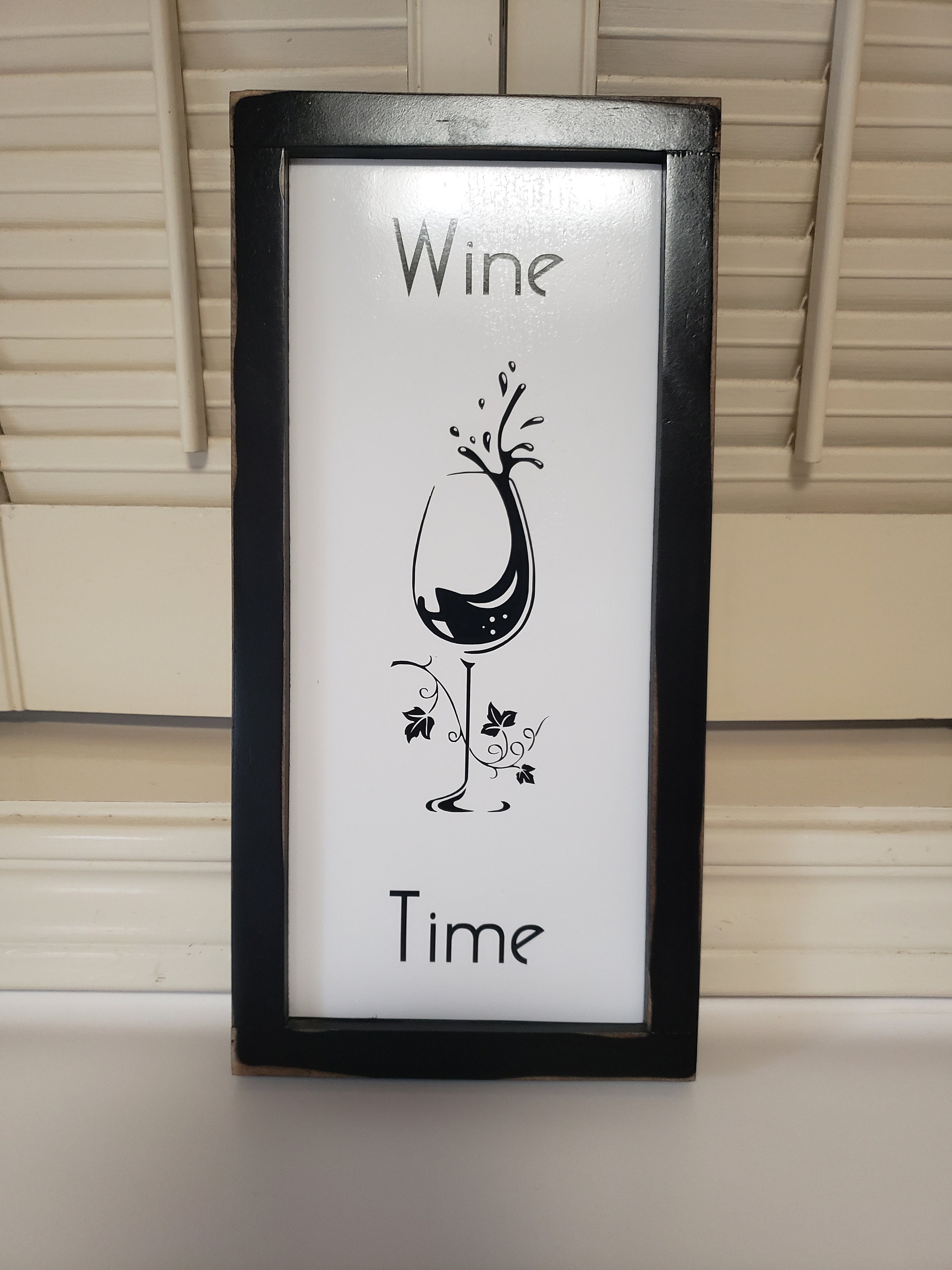 Wine Time Sign - Etsy