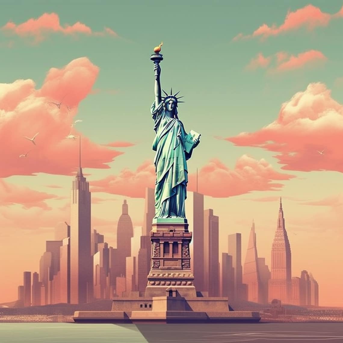 Statue of Liberty Poster. - Etsy