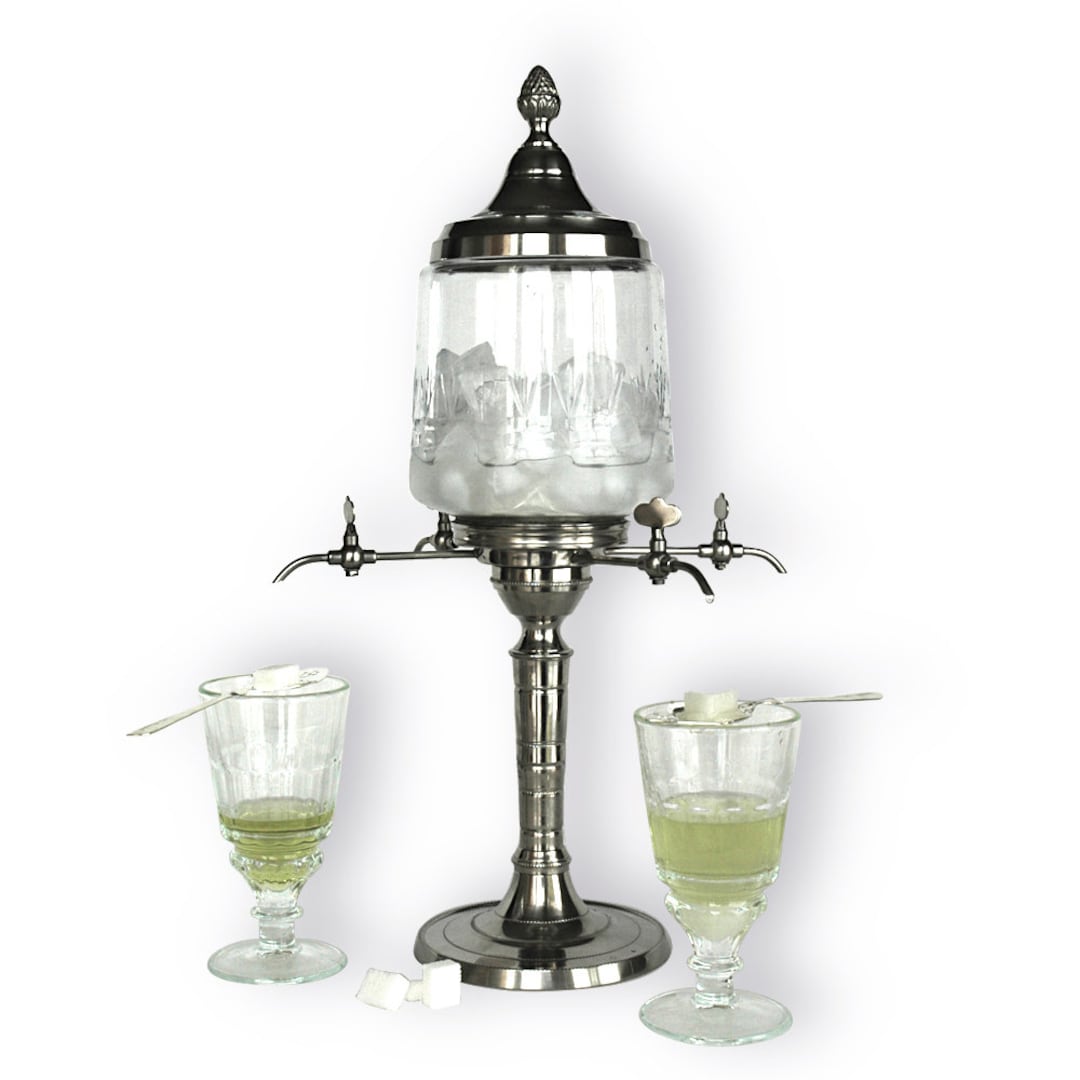 Handmade Belle Epoque Absinthe Fountain: Chrome Plated Brass, 4 Spout ...