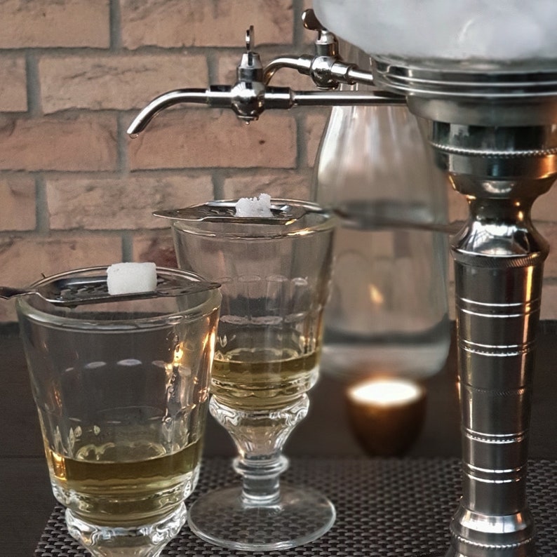 Handmade Belle Epoque Absinthe Fountain: Chrome Plated Brass, 4 Spout ...