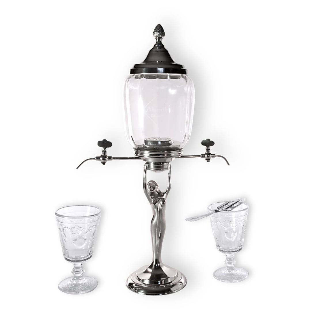 Handmade Metal & Glass Absinthe Fountain: Art Nouveau Style, 2 Taps - Etsy