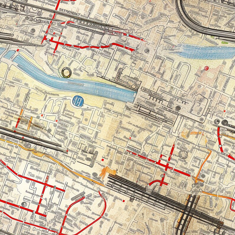 Seamless Digital Paper - Vintage Map Style - 6 Designs - 10x10inches ...