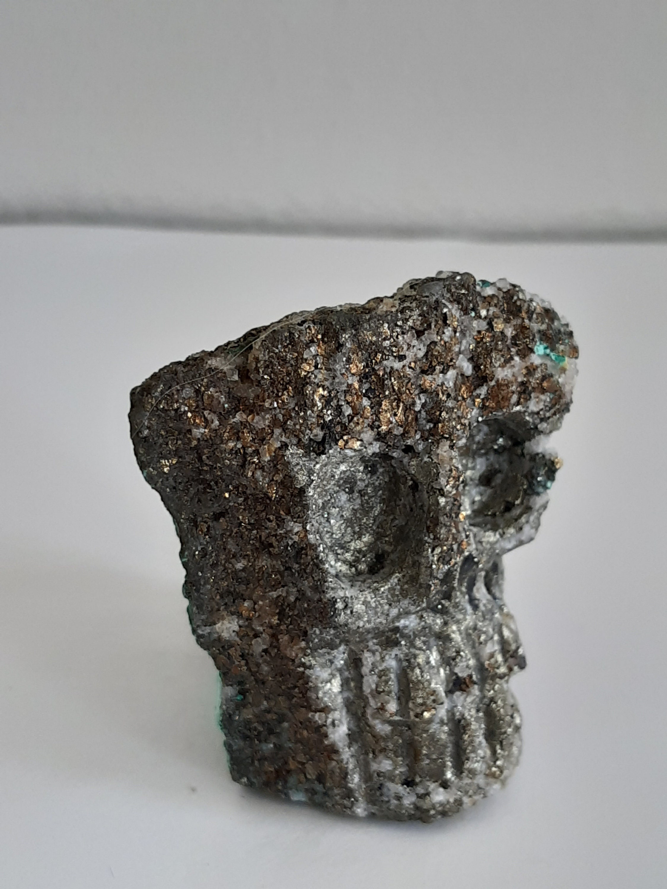 Crystal Skull Bornite Peacock Ore Shamanic Healing Art Sculpture, Altar ...