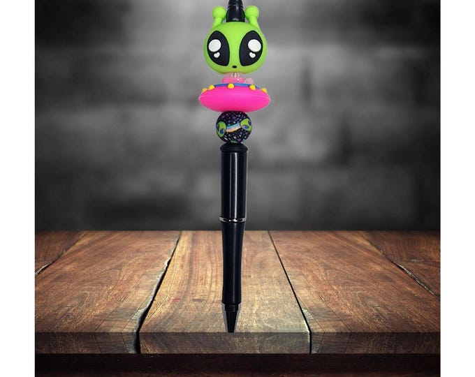 Alien Spaceship Pen, 3D Alien Beaded Pen, Bestseller, Cute Beaded Alien ...