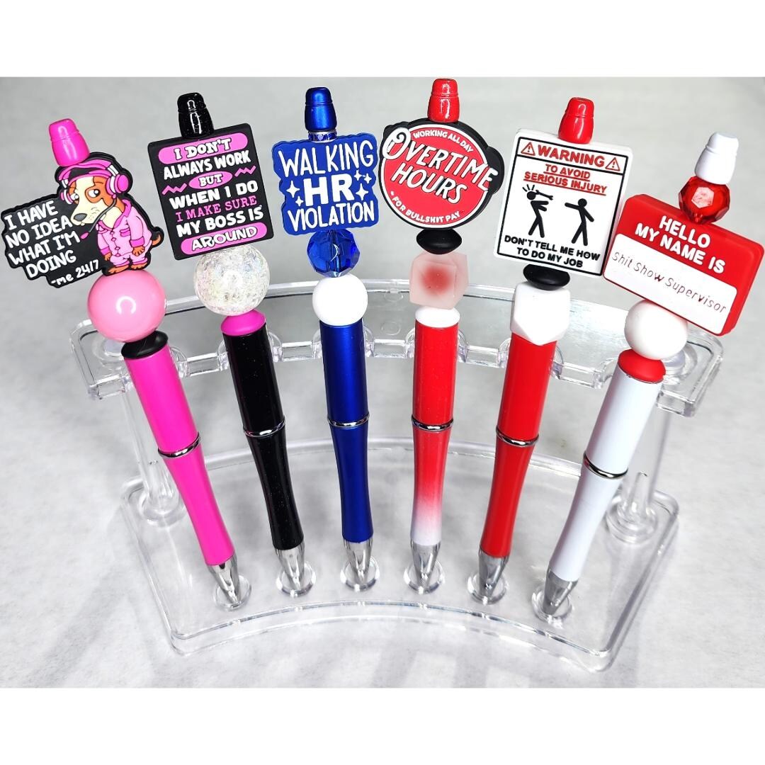 1W Funny Beaded Pens for Coworkers, Adult Humor Work Pens, Pens for the ...