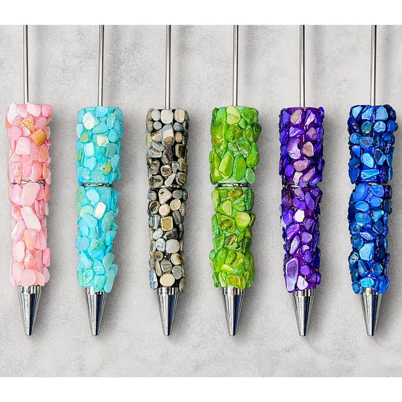 Marble Rock Clay Beadable Pen Blanks, Pebble Beadable Pens, Clay ...